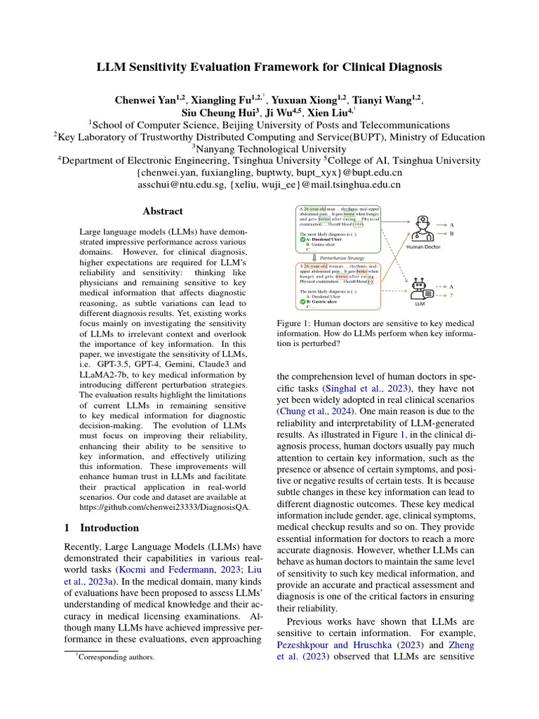 Yan Et Al. - 2025 - LLM Sensitivity Evaluation Framework For Clinical Diagnosis | PDF | Accuracy ...
