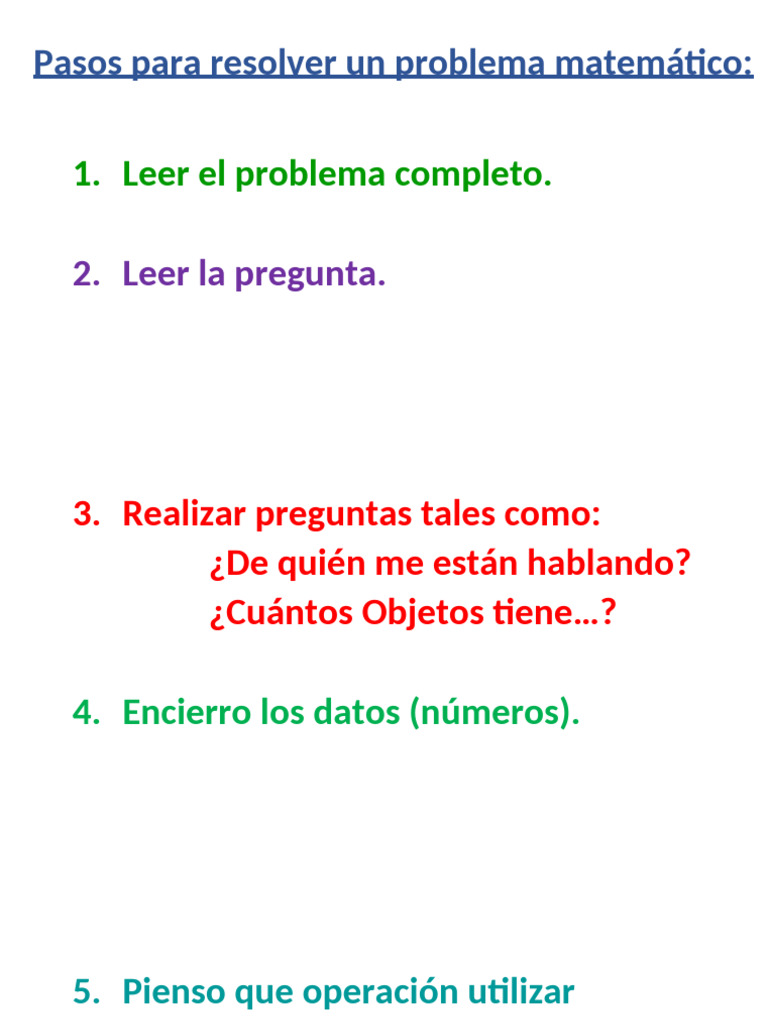 Pasos para Resolver Un Problema Matemático | PDF