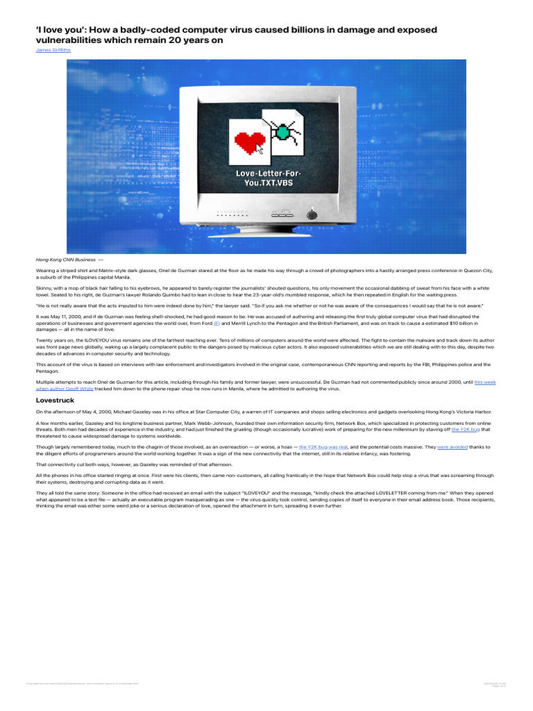 ‘I Love You’- How a Badly-coded Computer Virus Caused Billions in ...