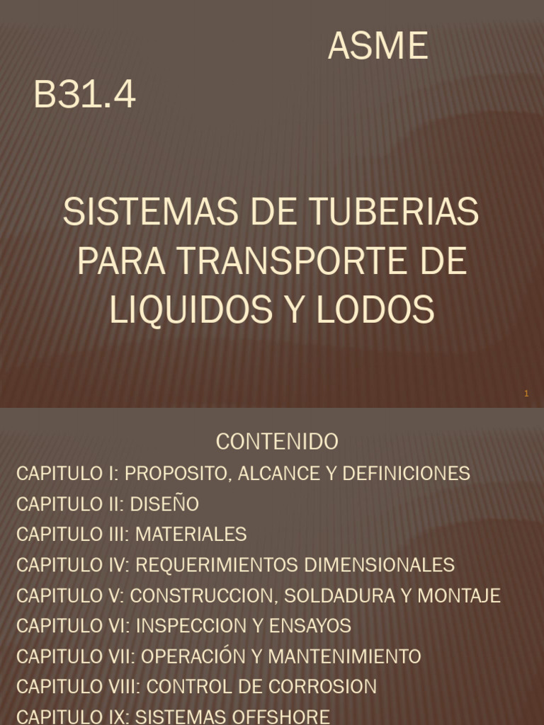ASME B31.4: Transporte de Líquidos | PDF | Soldadura | Construcción