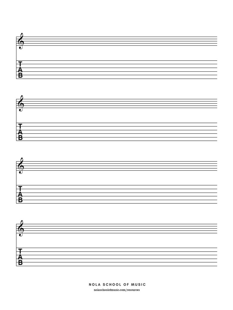 Guitar Tab Staff Paper-3862524 | PDF