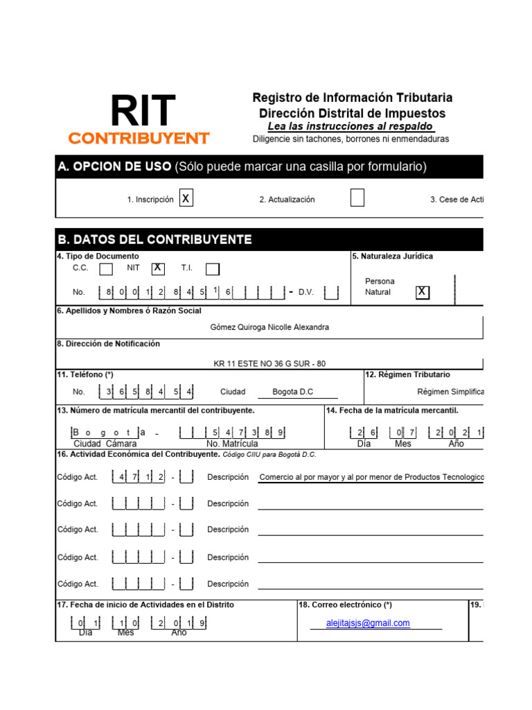 Formato Rit Principal | PDF
