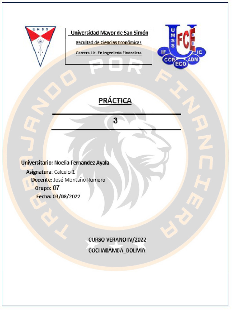 Prac 3 Calculo | PDF