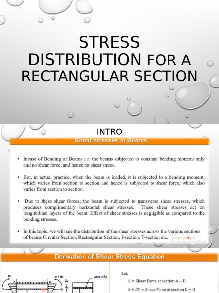Stress Distribution For A Rectangular Section | PDF