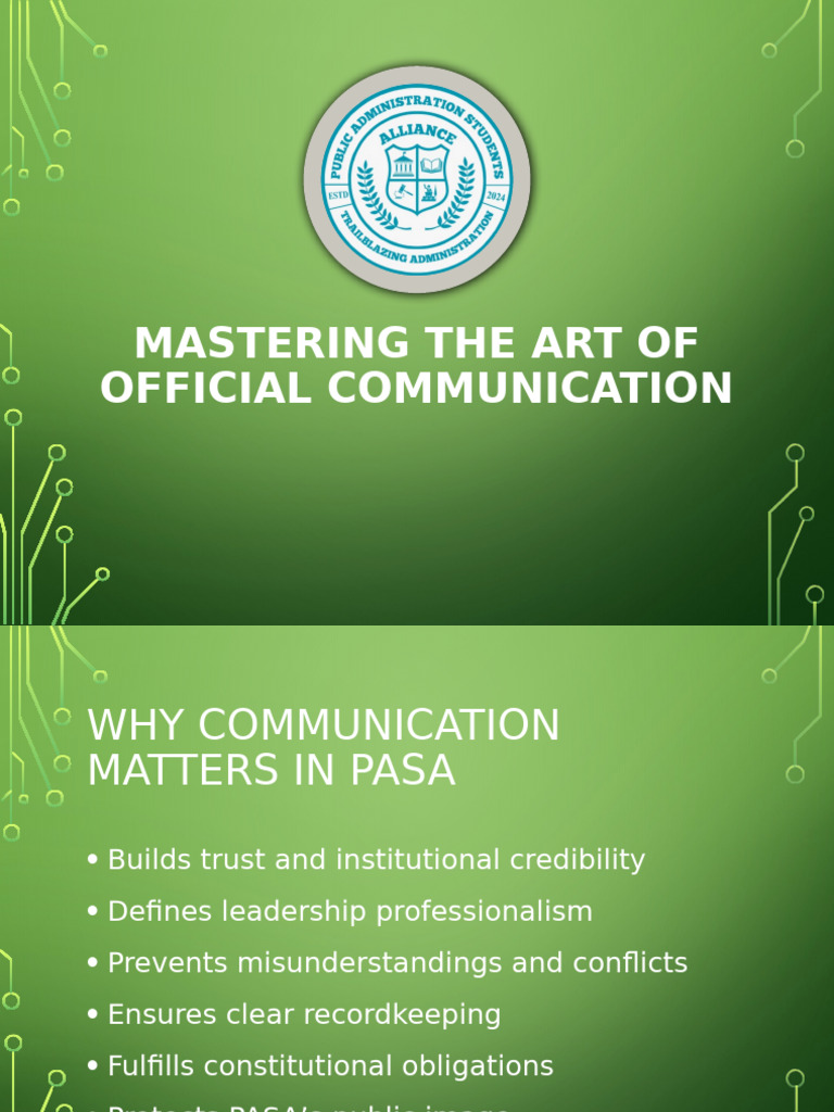 Effective Official Communication Strategies | PDF | Communication