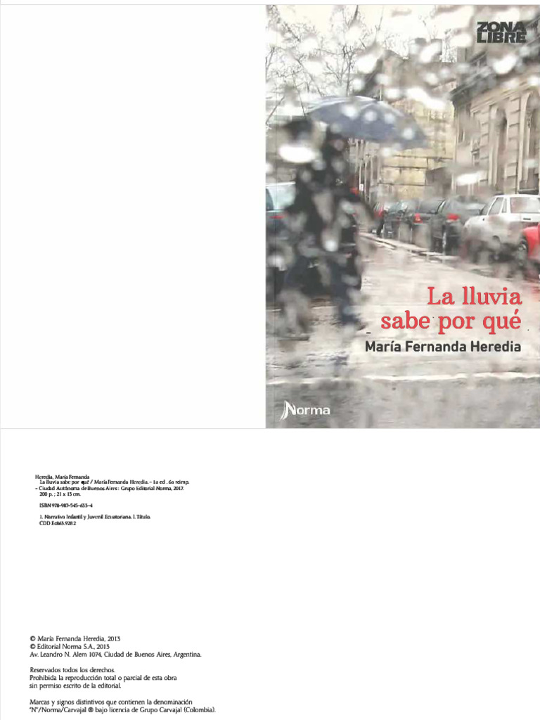 La lluvia sabe por qué: María Heredia | PDF
