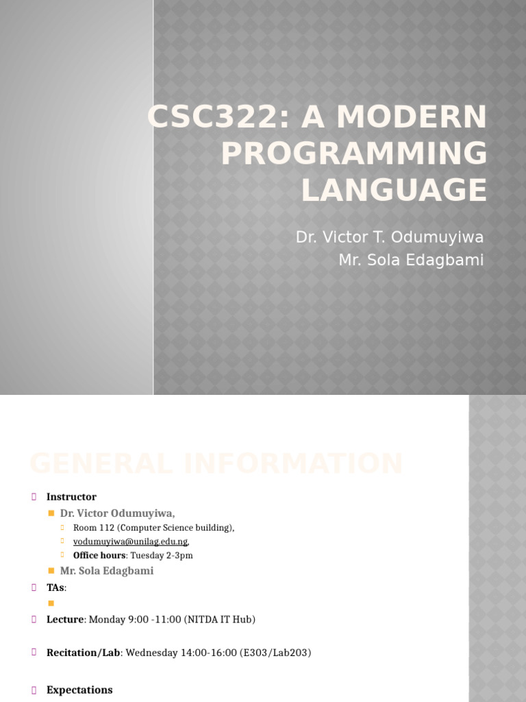 L0 CSS322 Introduction | PDF | C Sharp (Programming Language) | Object Oriented Programming