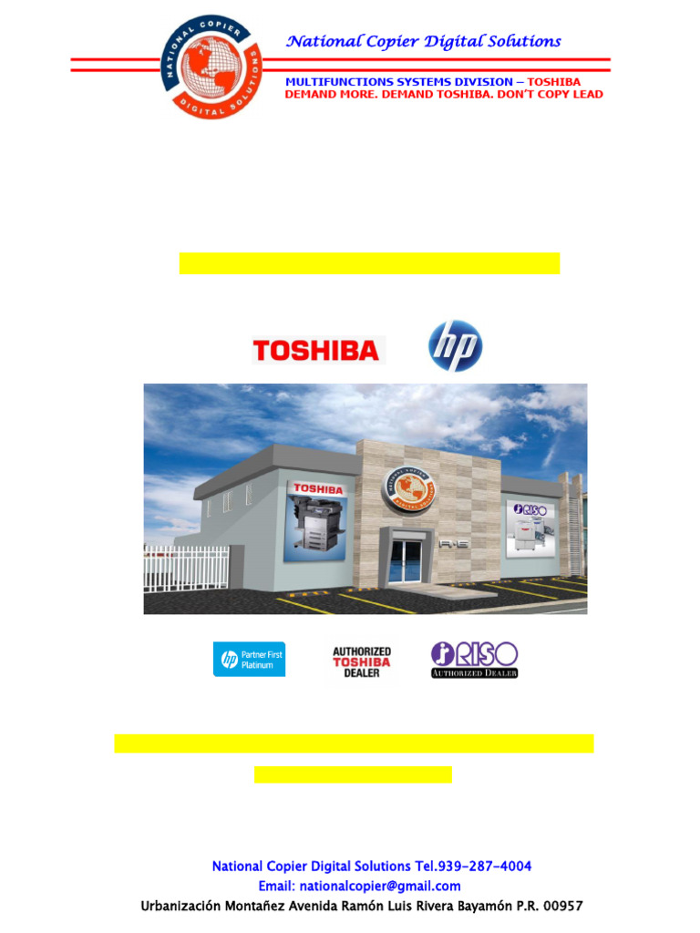 Fotocopiadoras Toshiba y HP ASG 2024-2025 | PDF | Fotocopiadora ...