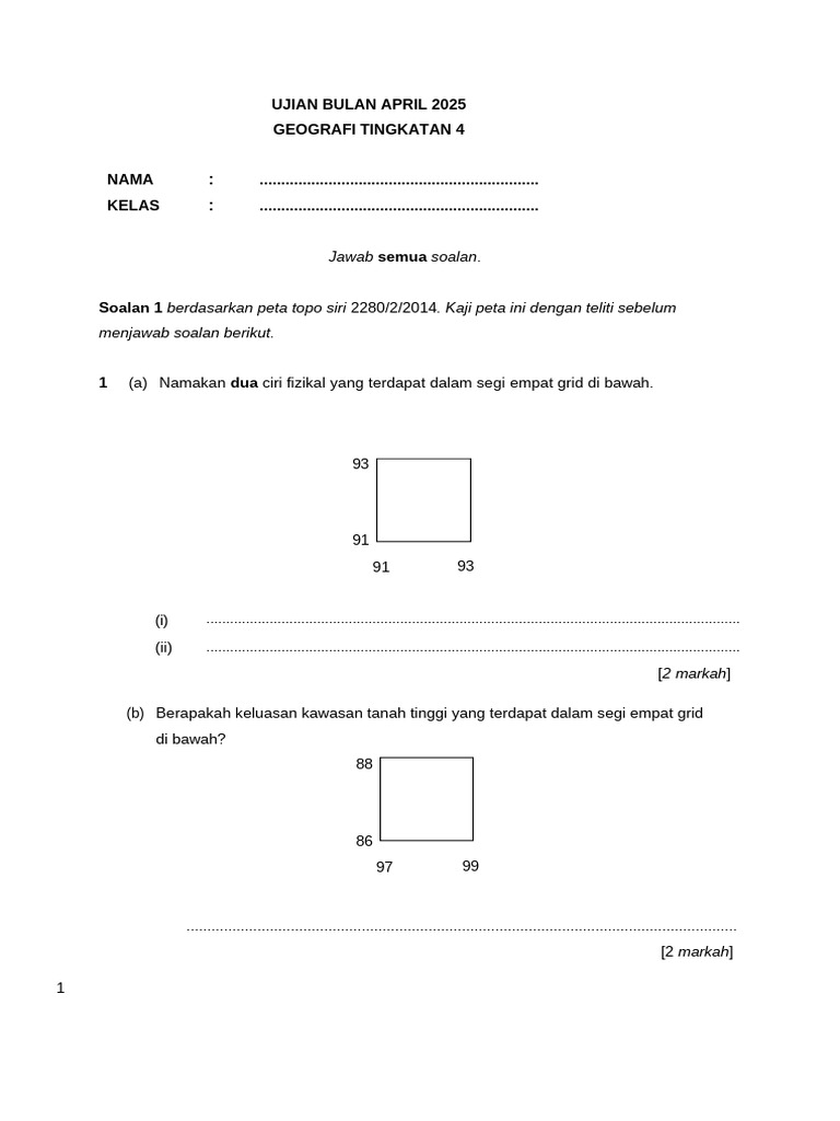 Pre Post Test Ting 5 | PDF