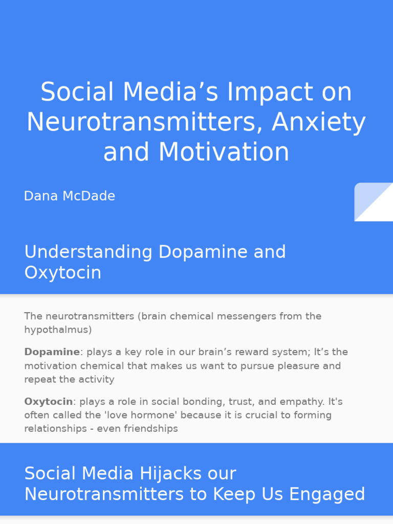 Social Media and Mental Health - Psych Presentation | PDF | Dopamine ...