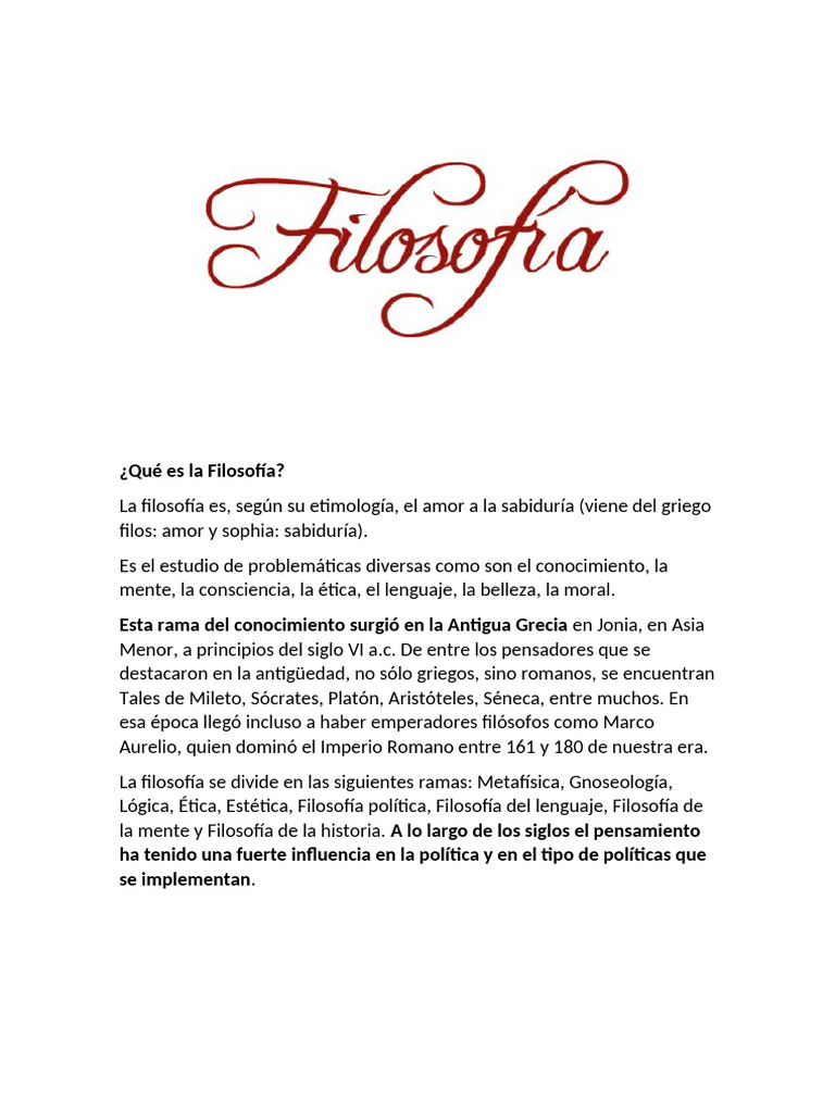 Qué Es La Filosofía | PDF