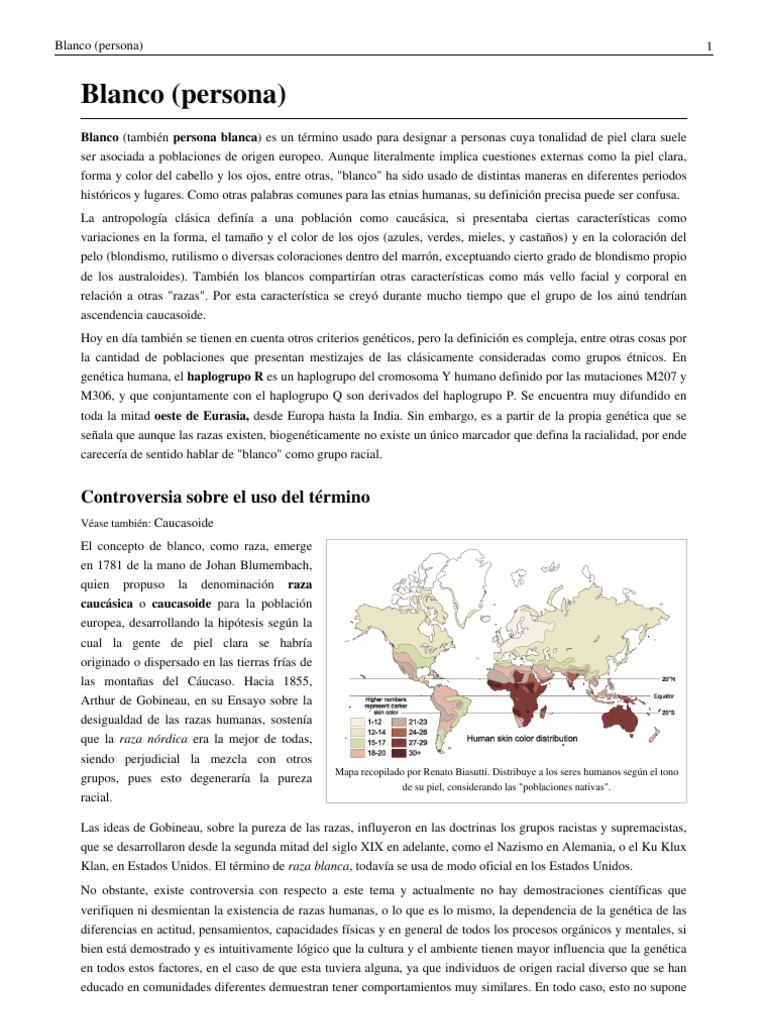 Cultura Blanca | PDF | Gente blanca | Raza (categorización humana)