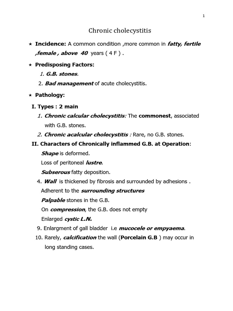 GIT Surgery Chronic Cholecystitis | PDF | Gastroenterology | Diseases And Disorders