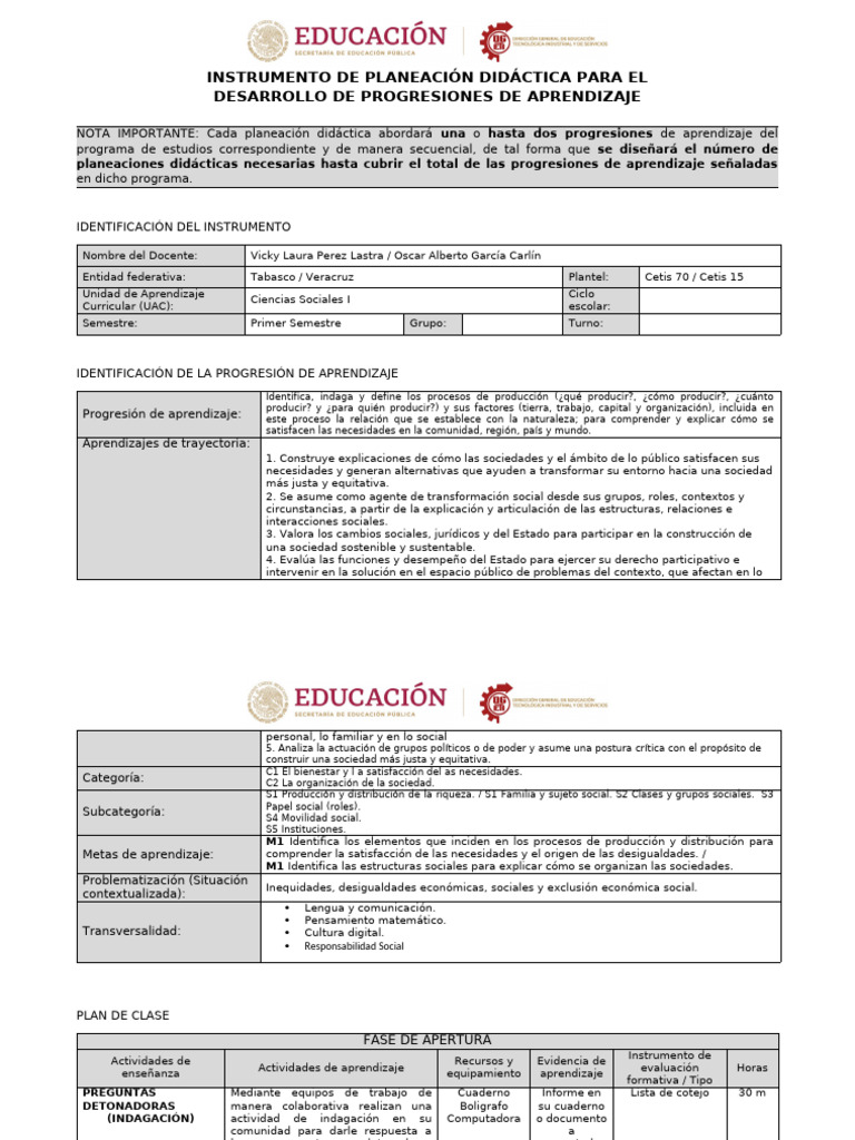 p2 Cs1 Veracruz, Tabasco | PDF | Aprendizaje | Sociedad