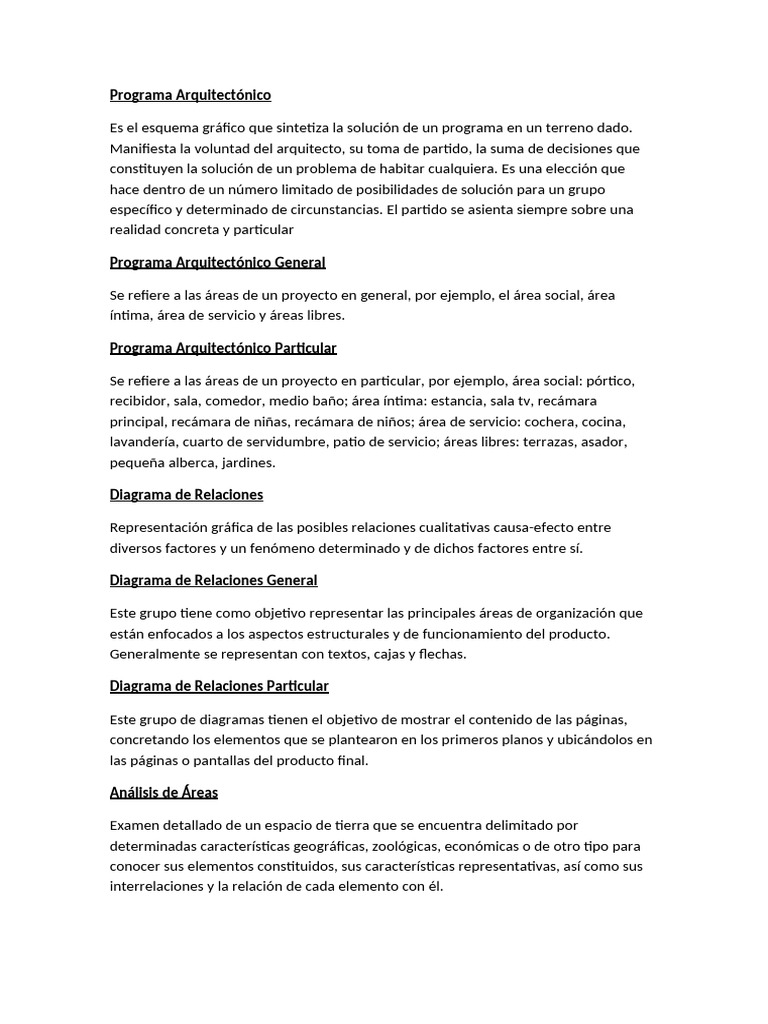 Programa Arquitectónico | PDF
