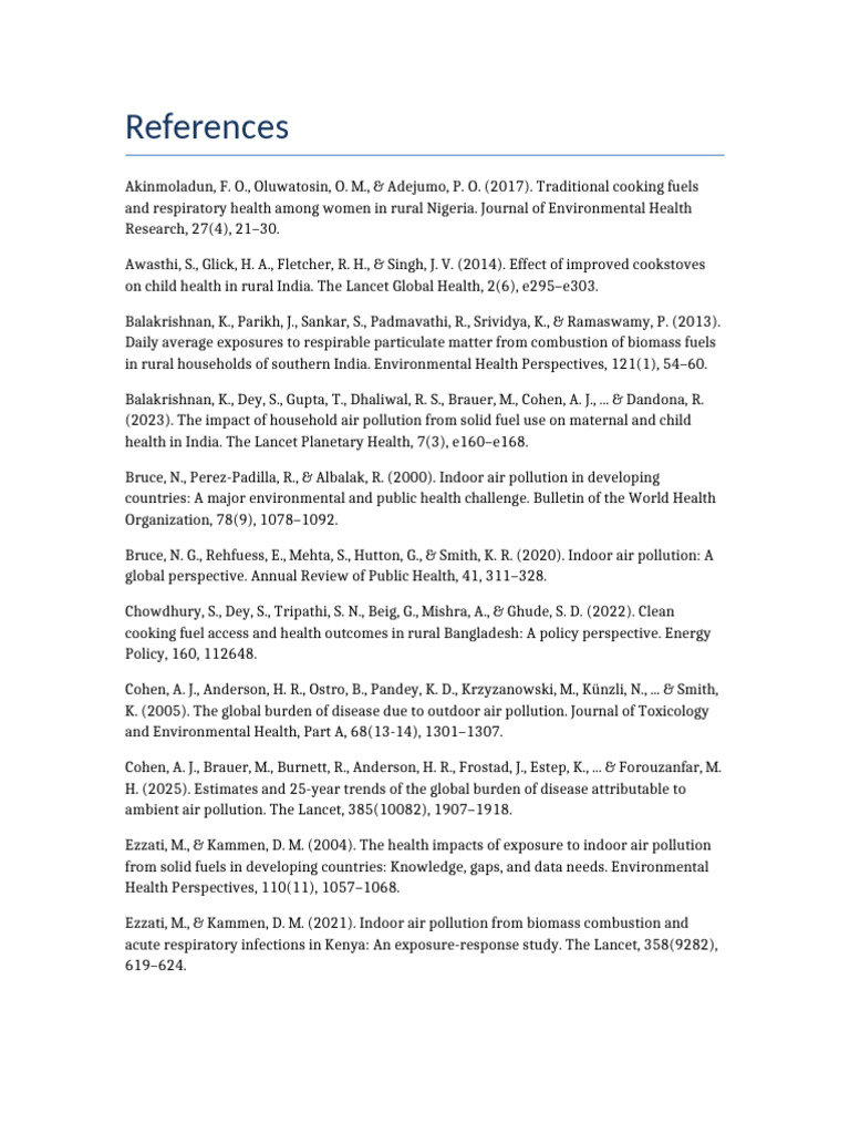APA References Halima Chapter Two | PDF | Air Pollution | Determinants ...