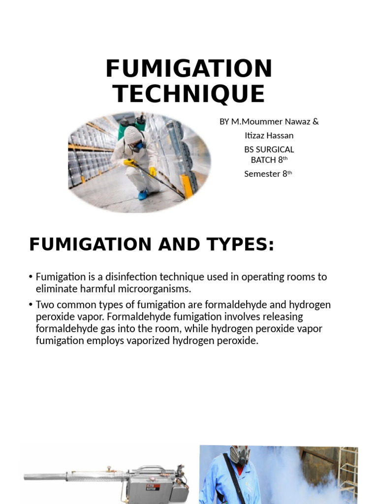 Fumigation Techniques for Operating Rooms | PDF | Disinfectant