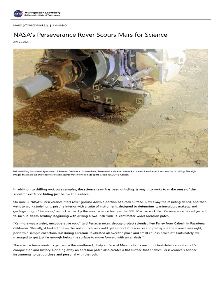 NASA's Perseverance Rover Scours Mars For Science - NASA Jet Propulsion ...