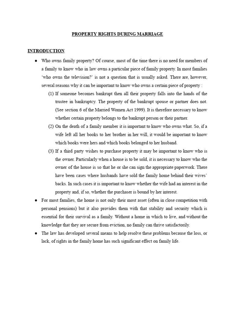 Understanding Property Rights in Marriage | PDF | Estoppel | Property