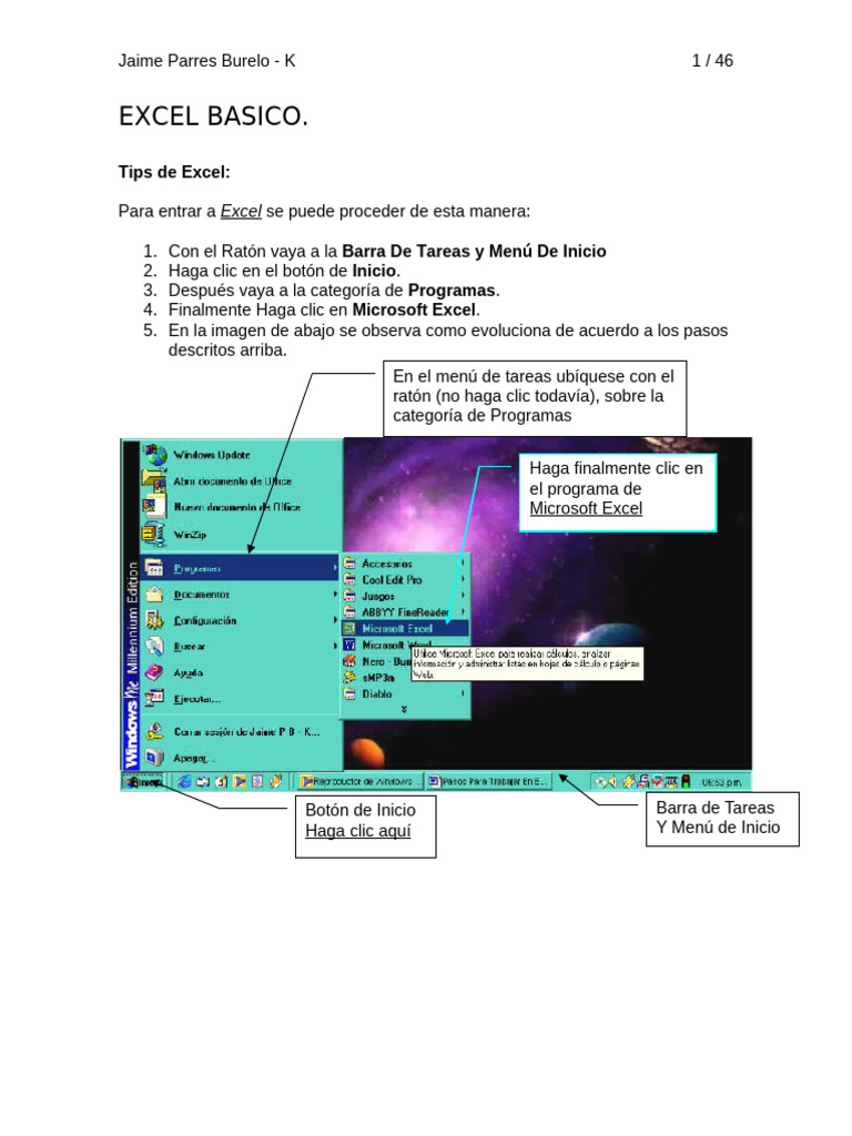 Curso Excel Basico | PDF | Microsoft Excel | Hoja de cálculo