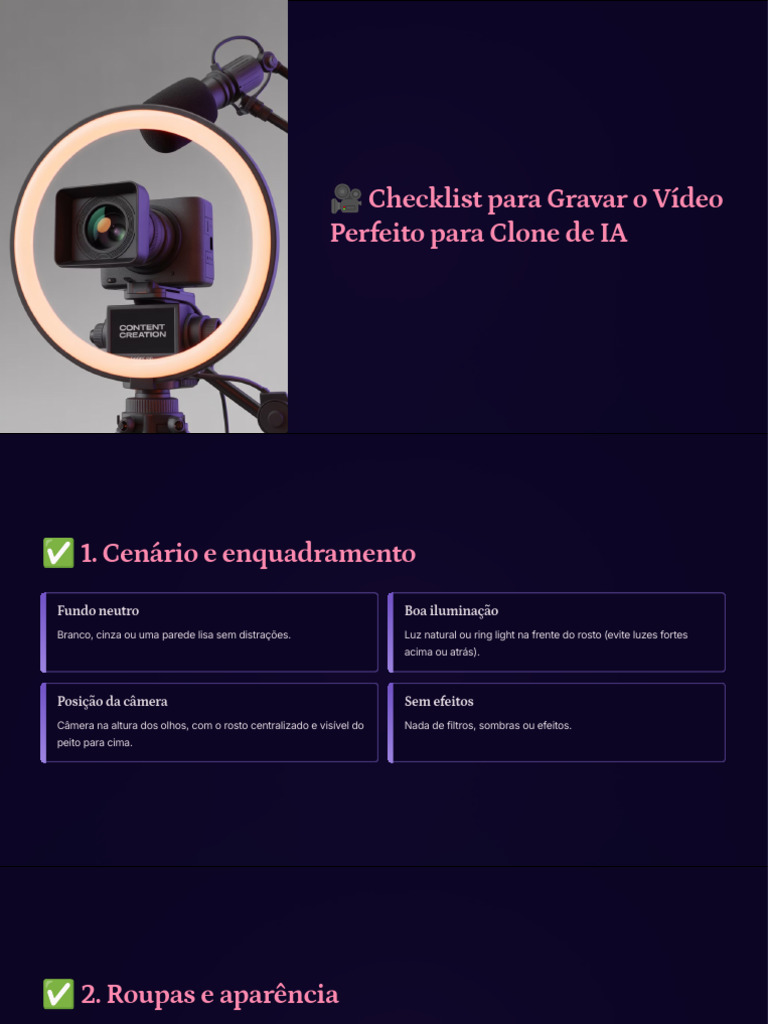 Boas Praticas para Gravar Videos (Foco em Clone) | PDF