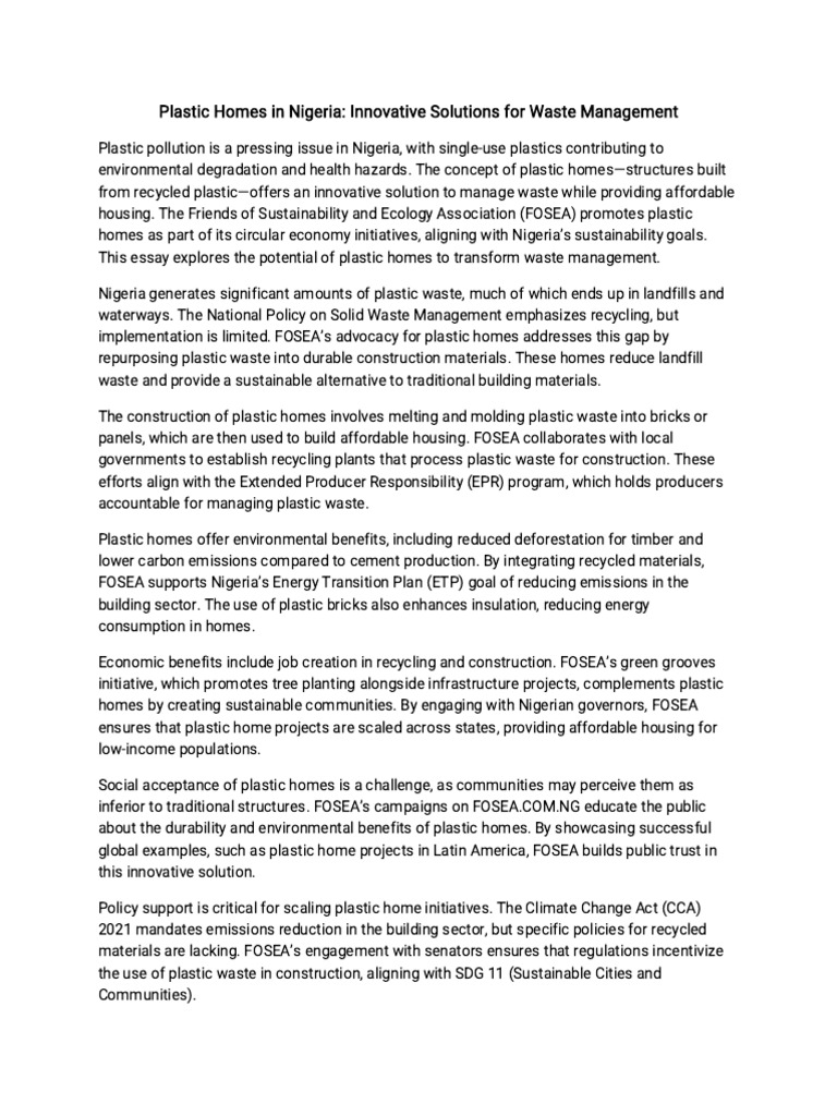 Plastic Homes I-WPS Office | PDF | Plastic | Recycling