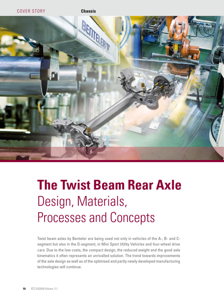 The Twist Beam Rear Axle | PDF | Strength Of Materials | Beam (Structure)