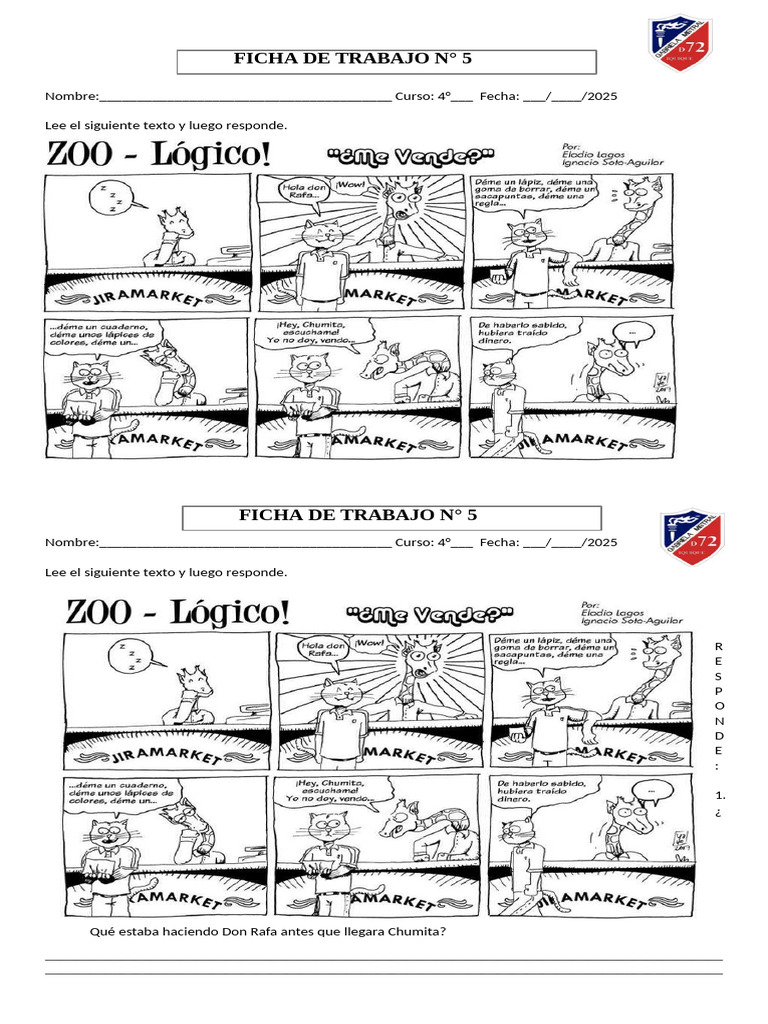 Ficha 5 Tareas en La Casa | PDF