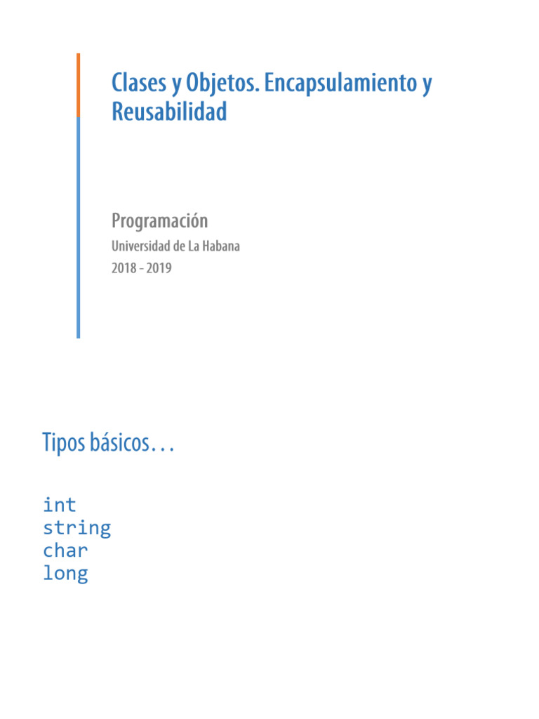 06 Clases y Objetos, Encapsulamiento y Reusabilidad | PDF | Programación orientada a objetos ...