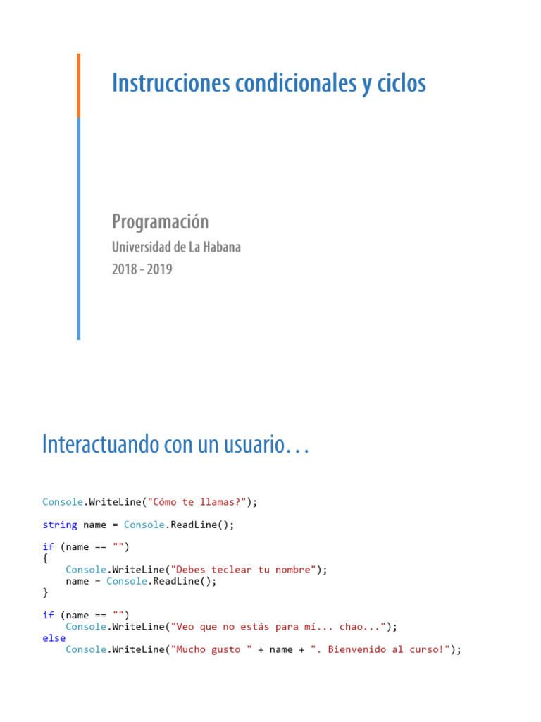 03 Condicionales y Ciclos | PDF | Algoritmos | Desarrollo de software