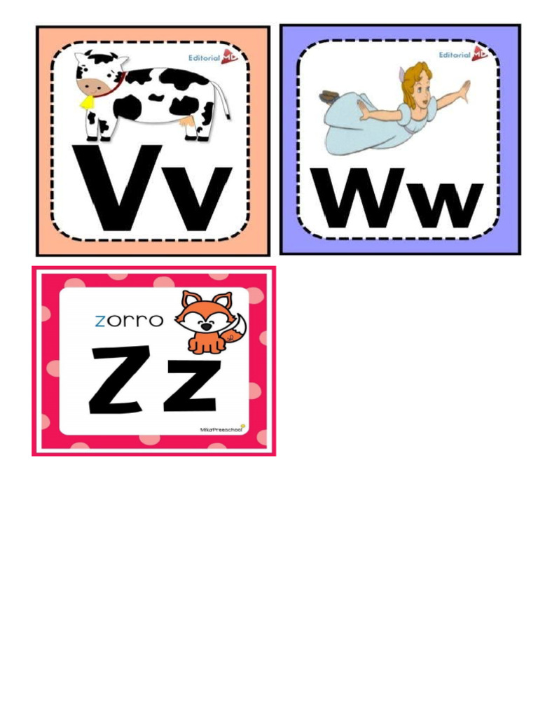 Abecedario Para Cartel Pdf