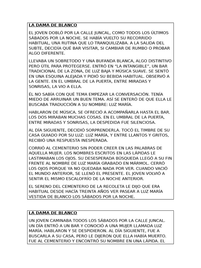 La leyenda de Luz María, la dama blanca | PDF