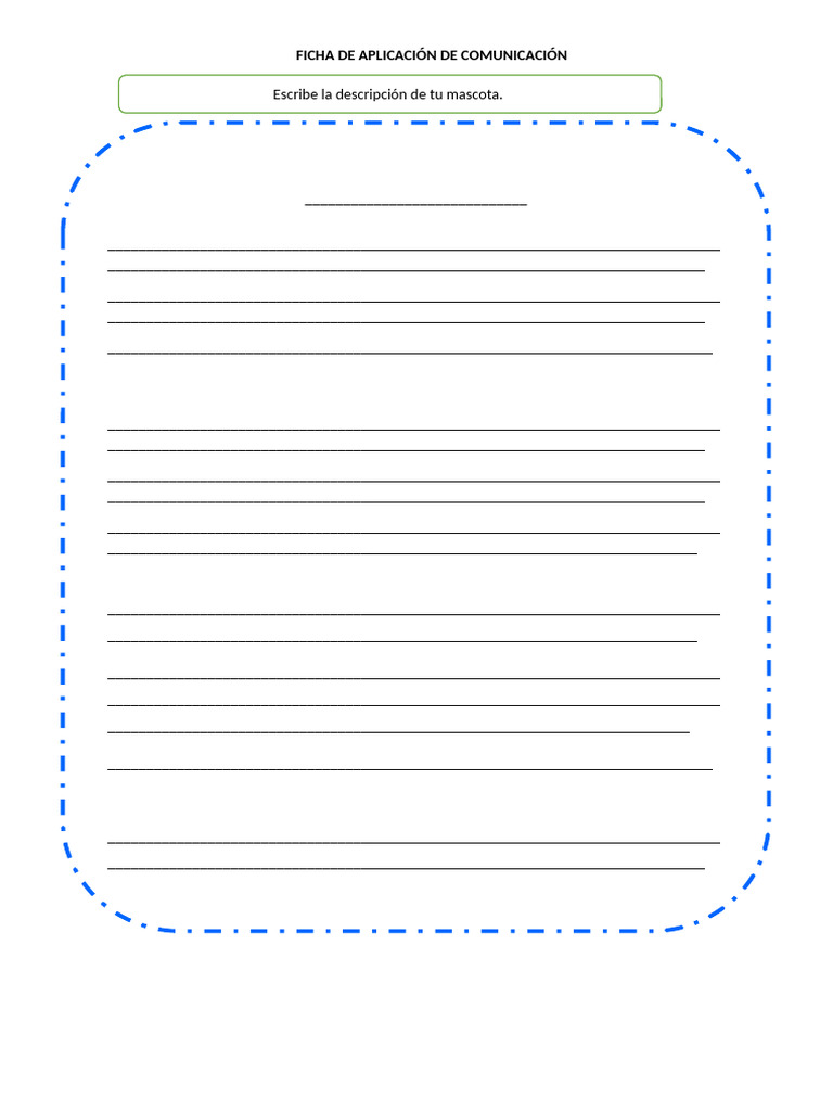 Ficha de Descripción de Mascotas | PDF
