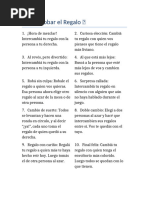 Reglas del Juego del Regalo Robado | PDF