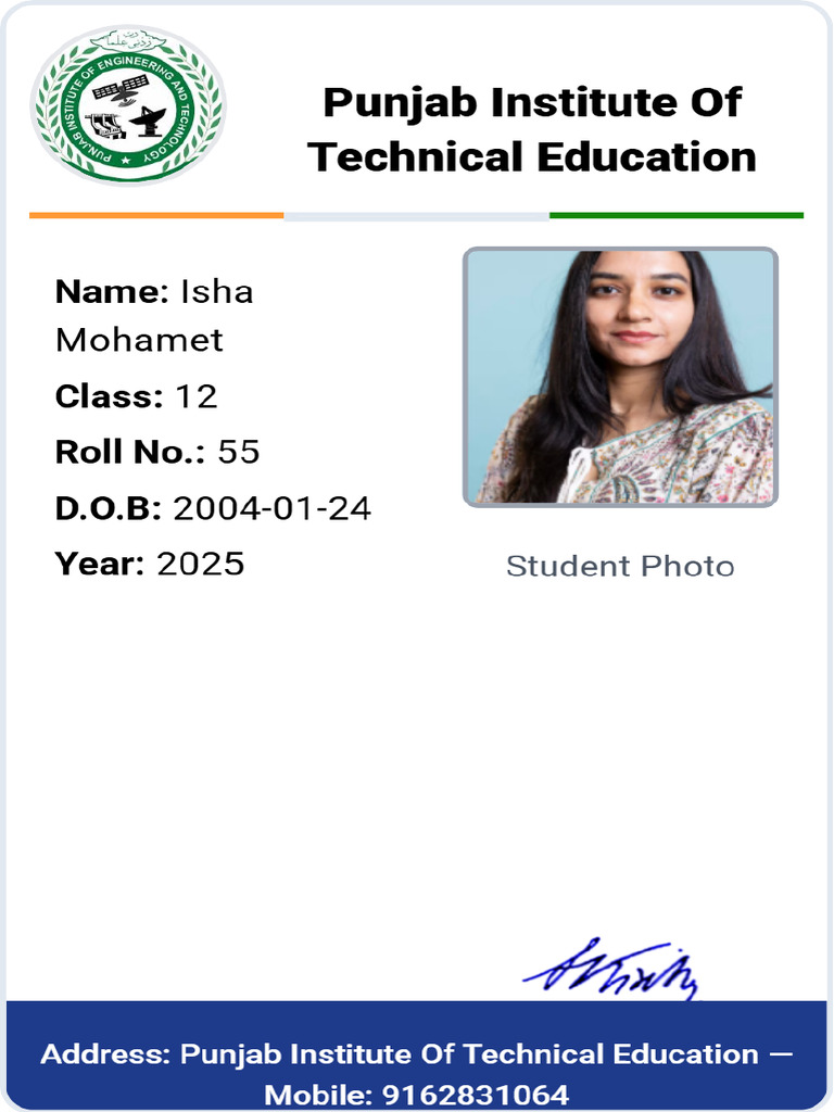 Isha Mohamet Id Card | PDF
