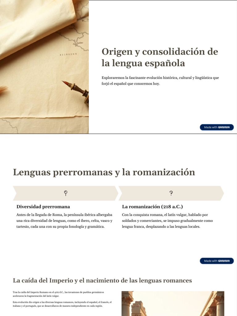 Origen y Consolidacion de La Lengua Espanola | PDF | Lengua española ...