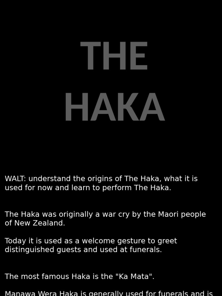 Understanding the Haka: Origins and Types | PDF