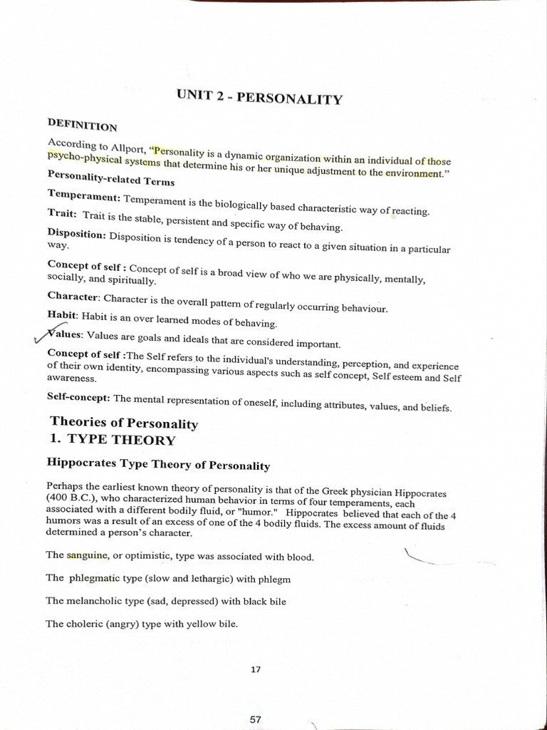 Personality, Type. Theories and Freudian Theory | PDF