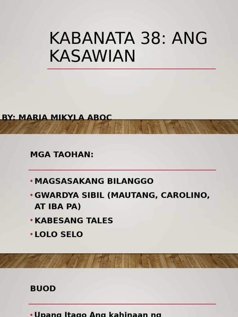 Kabanata 38 - Ang Kasawian (Aboc) | PDF