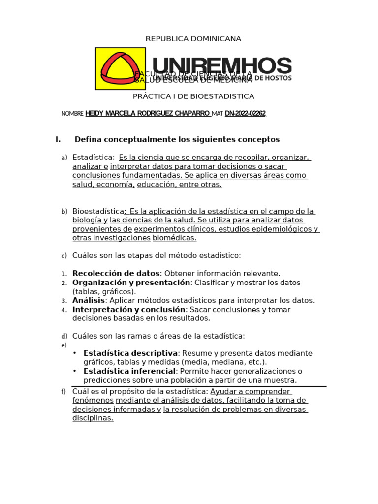Bio Esta Di Stica | PDF | Estadísticas | Datos