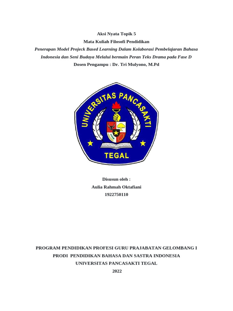 Aksi Nyata Topik 5 - Aulia Rahmah Oktafiani | PDF