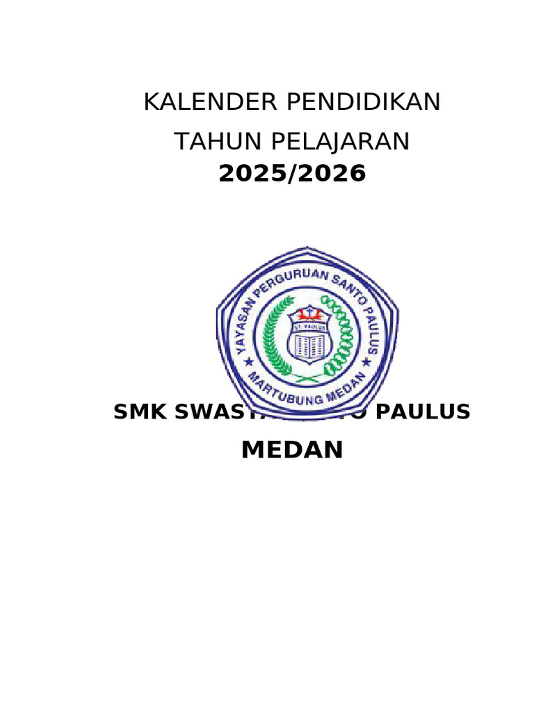 Cover Kalender Pendidikan | PDF