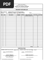 Property Return Slip Template | PDF