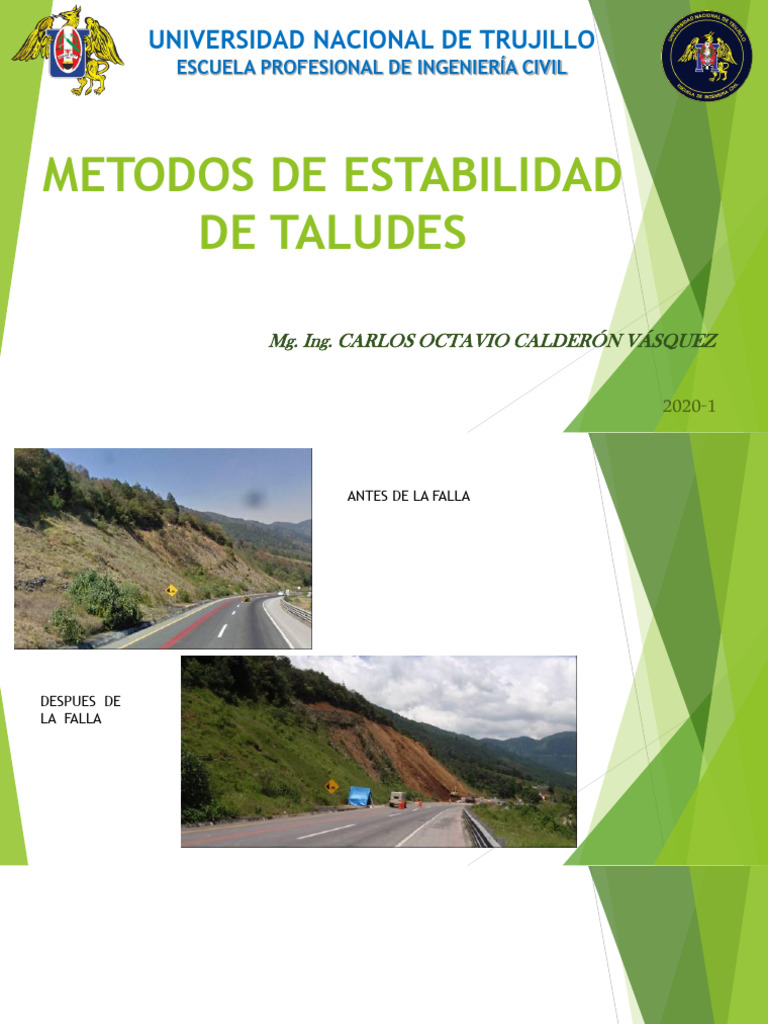 Métodos de Estabilidad de Taludes | PDF