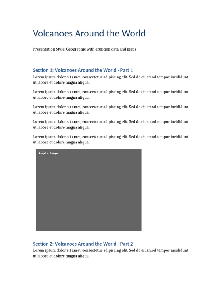 Document 7 Volcanoes Around The World | PDF