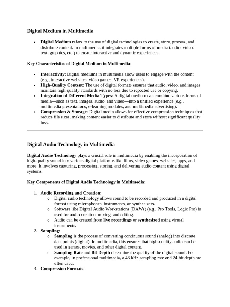 Digital Audio and Sound Cards in Multimedia | PDF | Data Compression | Mp3