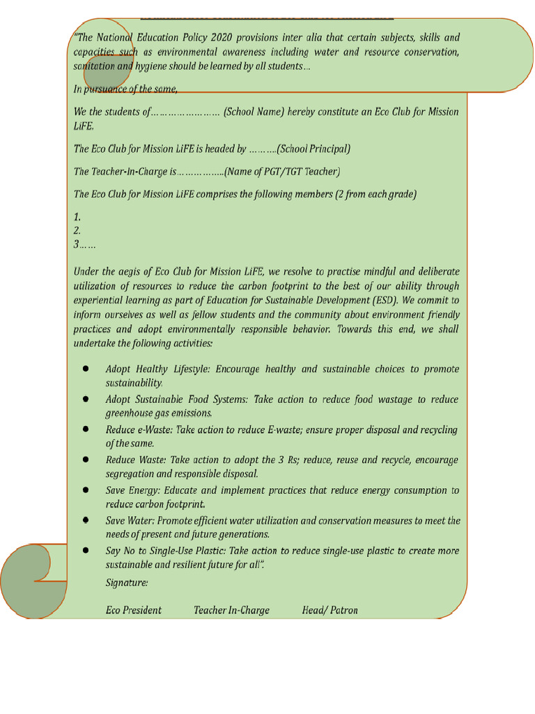 Eco Club Notification | PDF