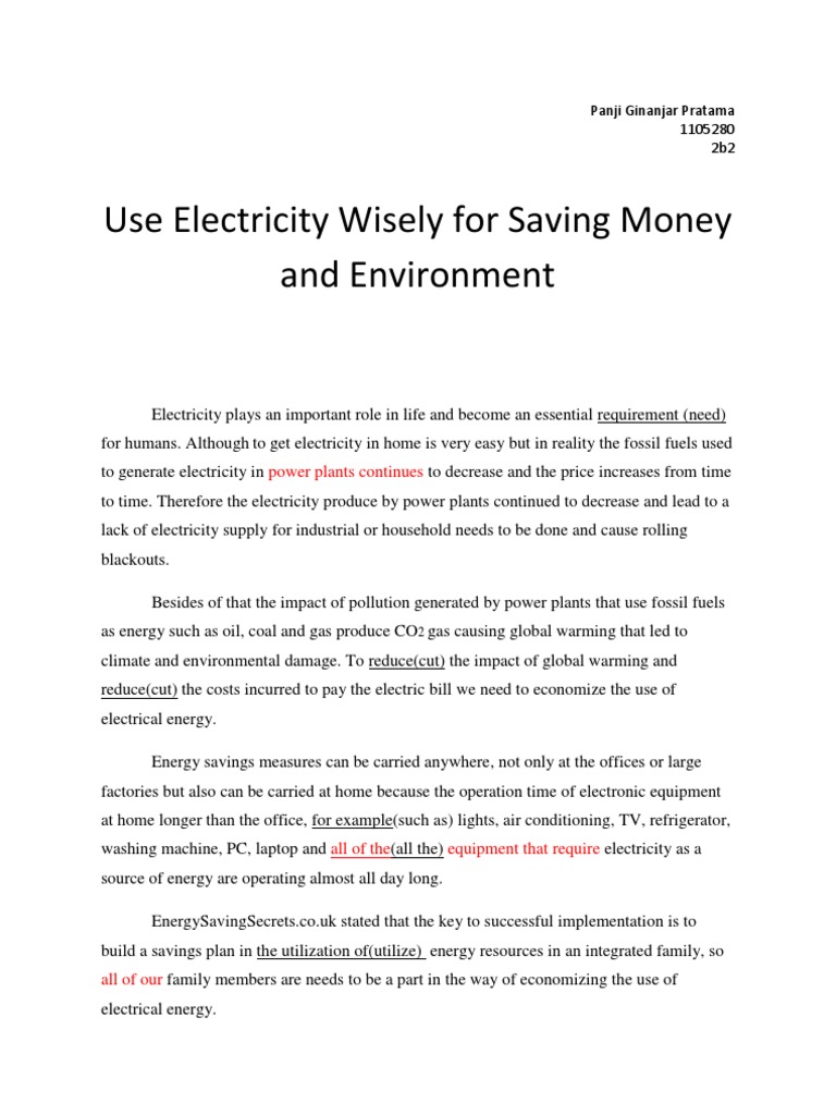 Use Electricity Wisely (Final) | PDF | Fossil Fuels | Power Station