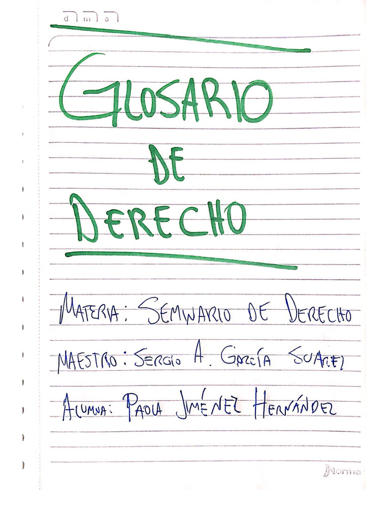 Glosario de Derecho PJH | PDF