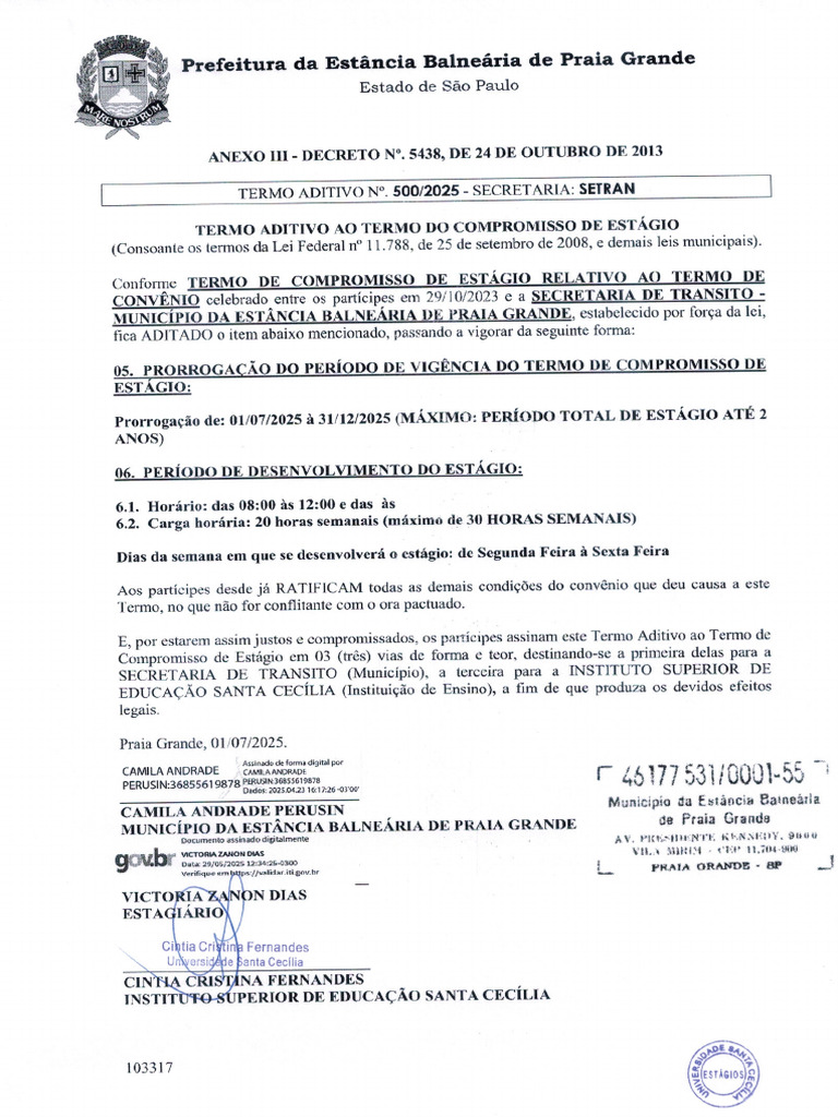 Victoria - Termo Aditivo | PDF